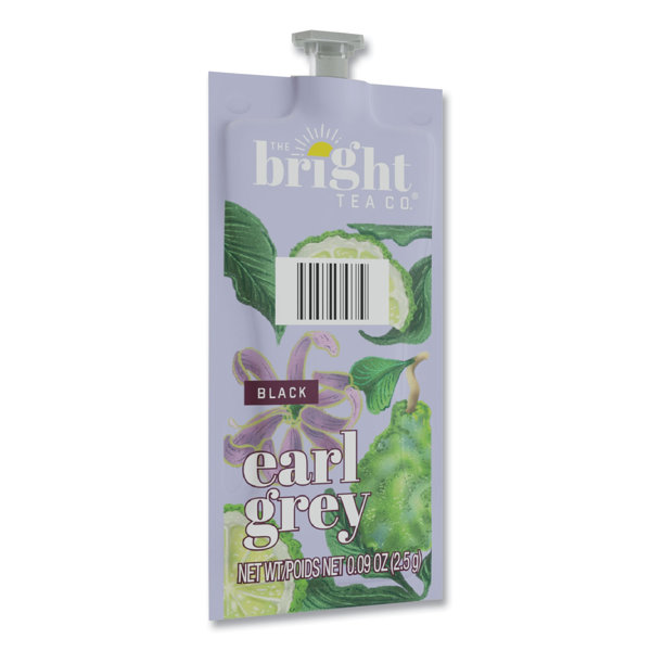 FLAVIAThe Bright Tea Co. Earl Grey Black Tea Freshpack, Earl Gray, 0.09 Oz Pouch, 100/Carton ...